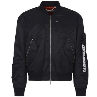 Off-white Industrial Schwarze Bomberjacke