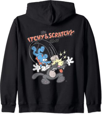 The Simpsons Die Simpsons Itchy & Scratchy Hammer Klassisches Cartoon-Chaos Kapuzenjacke