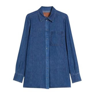 Pennyblack Femme, Blouses et Chemises, Bleu, Taille: 42 FR Camicia