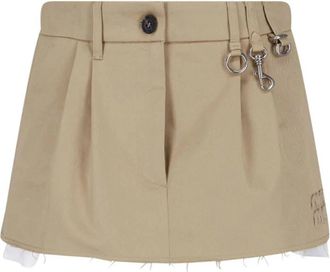 Miu Miu Cotton Chino Mini Skirt
