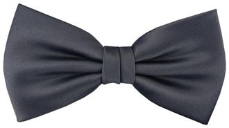 TigerTie vorgebundene Fliege Schleife in anthrazit Einfarbig Uni + Geschenkbox