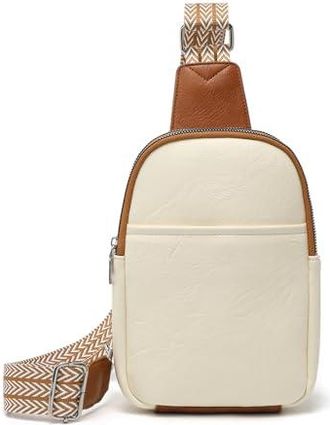 Miss Lulu Sac Bandouli&egrave;re Femme, Petite Sacoche T&eacute;l&eacute;phone Antivol en Cuir PU, L&eacute;ger Sac Bandouli&egrave;re pour Voyage, Quotidien et Shopping (1-1 Beige/Marron)