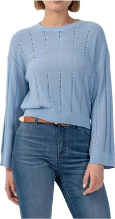 Kocca Femme, Pulls, Bleu, Taille: 42 FR Haut col rond et manches longues