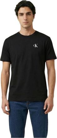 Calvin Klein Jeans Homme, Tops, Noir, Taille: 3XL T-shirt &agrave; manches courtes et col rond en coton