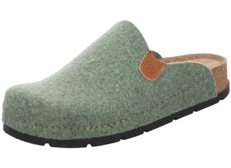 Rohde Damen Pantoffel Hausschuh Filz Ledersohle gepolstert D.Soave 6010, Gr&ouml;&szlig;e:39 EU, Farbe:Gr&uuml;n