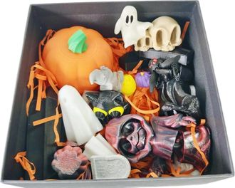 Generico Halloween-Miniaturen, 20 Stück, Miniatur-Skelette, Dekoration für Zuhause, Horrorschädel, für Schlafzimmer, Arbeitszimmer, Büro, Tisch, Geburtstagsges