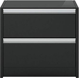 Steens Group Skyline Nachttisch, Nachtkommode, 2 Schubladen, (B/H/T) 52 x 46 x 40 cm, MDF, Schwarz