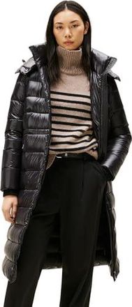 Tommy Hilfiger Doudoune Femme Gloss Down Waist Maxi avec Col Montant, Noir (Black), XXXL