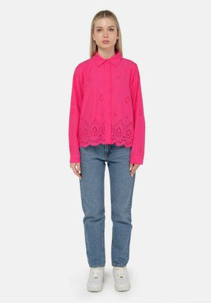 Freshlions Klassische Bluse Kate (1-tlg) mit luftigem Lochmuster