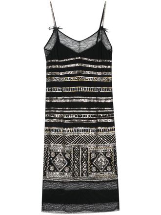 Dior robe à sequins (années 2000) - Noir