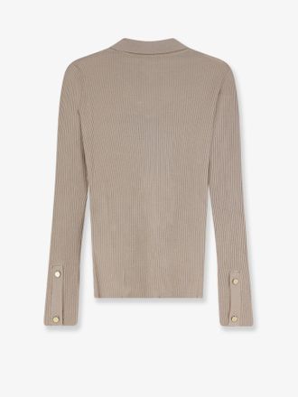 Max Mara Womens Cardigan Smmlimone Virgin Wool Beige Sweater