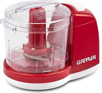 G3Ferrari G20155 Zerkleinerer Realmix 2, 150 W, 350 ml Kapazität, Pulse-Funktion, Edelstahlklingen, Doppelte Sicherheit, Weiß/Rot