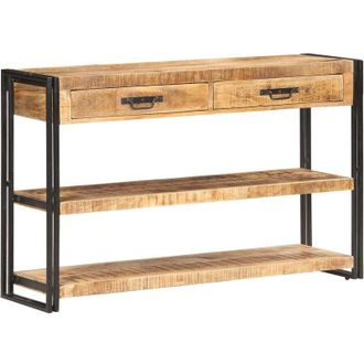 vidaXL Sideboard 120x30x75 cm Raues Mango-Massivholz vidaXL