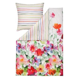 ESTELLA Estella Wendebettw&auml;sche Set Aquarell 4703 985 Blumen Mako Satin 135 cm x 200 cm