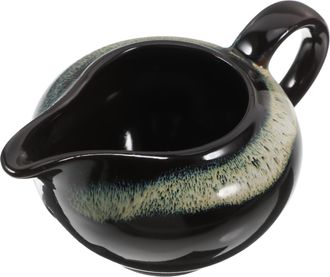 DOITOOL Keramik Saucenkanne mit Henkel und Ausguss Hitzebeständig Spülmaschinenfest Kreativer Milchkännchen für Tee Kaffee und Soßen Elegantes Design für Zuha