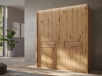 Ars Natura home24 Massiver Drehtürenschrank 202cm Braun