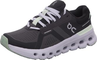 On Womens Cloudrunner 2 Sneakers, Shadow/Lima, 8.5 Wide