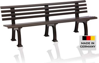 Blome Sitzbank Juist - Gartenbank für Garten, Balkon, Terrasse, Parkbank in braun, 4-Sitzer, Made in Germany