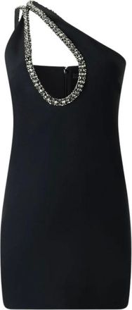 Roberto Cavalli Femme, Robes, Noir, Taille: 40 FR Mini-robe &agrave; encolure orn&eacute;e de bijoux