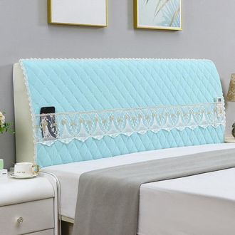 Generic Kopfteilbezug F&uuml;r Einzel-,Doppel-Und Kingsize-Betten Einfacher, Staubdichter Bettkopfteil Hussen Spitzen-Bett Kopfteil Bezug Mit Taschen Moderne Schla