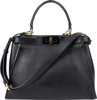 Fendi Crossbody Bags - Fendi Black Leather Peekaboo Handbag - Gr. unisize - in Schwarz - f&uuml;r Damen