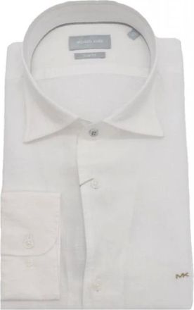 Michael Kors Homme, Chemises, Blanc, Taille: 3XL Chemise en lin coupe slim