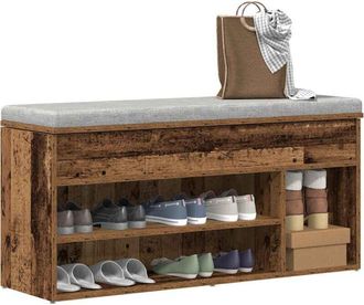 vidaXL Vidaxl - Banc &agrave; chaussures vieux bois 102x30,5x45 cm bois ding&eacute;nierie