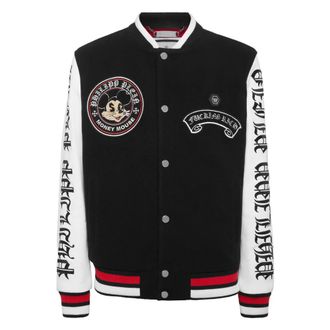 Philipp Plein College Bomberjacke LS Money Mouse - - Jackets - Herren - Schwarzk - XL