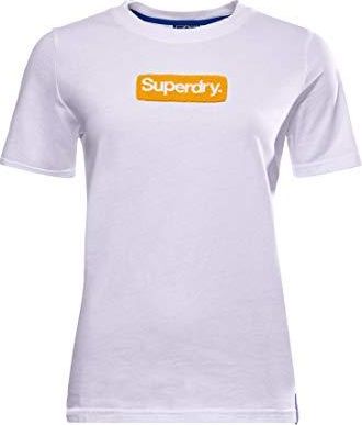 Superdry CL Workwear Tee T-Shirt, Blanc Brillant, L Femme