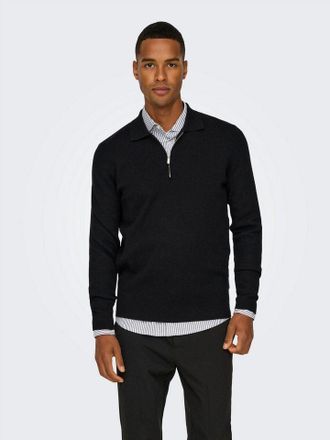 Only & Sons Polokragenpullover ONSCOOPER REG LS 12 HALF ZIP POLO