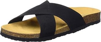 Only SHOES Femme ONLMADISON-1 Cross Suede Slip on Sandale Plate, Black, 36 EU