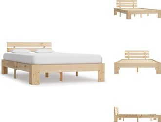 vidaXL Massivholzbett Kiefer 140x200 cm - Massivholzbette - Kiefernbett - Doppelbett - Schlafzimmermöbel - Bettgestell