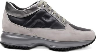 Hogan Interactive Allacciato Sneakers mit Metallic-Einsatz - Grau
