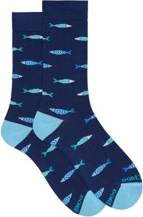 Dor&eacute; Dor&eacute; Chaussettes mi-hautes poissons en coton m&eacute;lang&eacute;