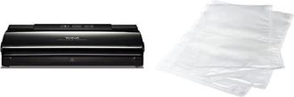 T-fal Vacupack classic envasadoras sous vide, 110 W, noir & XA254010 Sacs