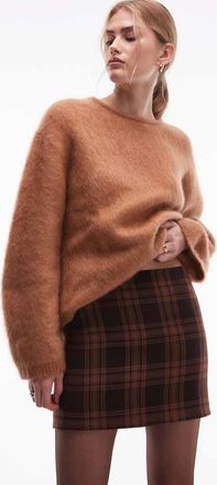 & Other Stories Mini-jupe à carreaux-Brown