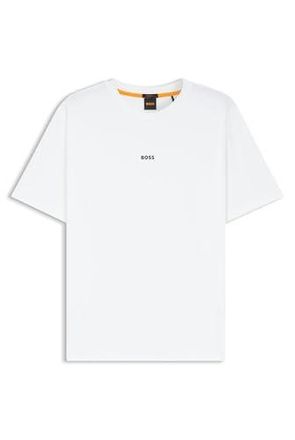 BOSS Hommes TChup T-Shirt Relaxed Fit en Coton Stretch, &agrave; Logo imprim&eacute;
