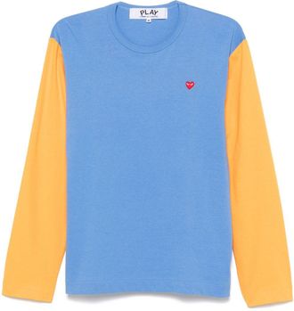Comme Des Garçons T-Shirt mit Herz-Patch - Blau