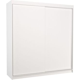 Les Tendances Les Tendances - Armoire chambre adulte blanche 2 portes coulissantes Terika 200cm