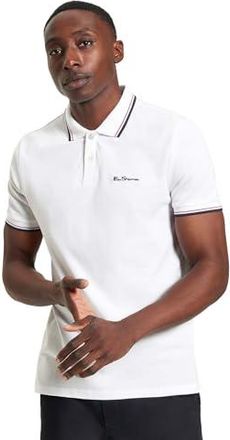 Ben Sherman Polo piqué Signature pour homme, Blanc., M