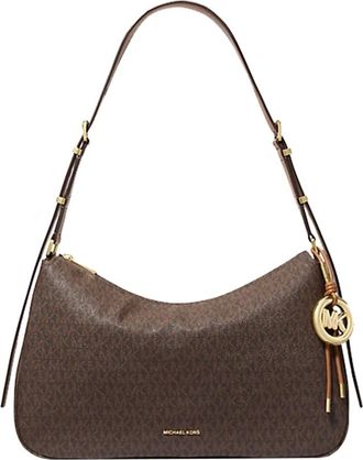Michael Kors Femme, Sacs, Brun, Taille: ONE Size Nolita Medium Signature Logo Shoulder Bag