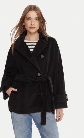 Marella Wollmantel Dovere 2523086112 Schwarz Regular Fit