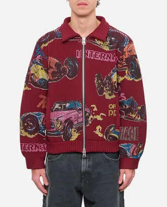 sacai Cardigan Bordeaux