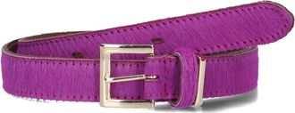 Elvy Rosa Leder G&uuml;rtel mit Ponyhaar - - Accessories - Damen - Rosa - 75 CM