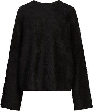 Toteme Pull droit col rond en alpaga m&eacute;lang&eacute;