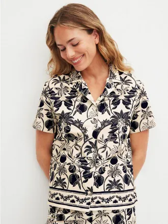 CALIDA Kurzarmshirt Favourites Layering Damen (1-tlg) durchgekn&ouml;pft, weich und locker geschnitten