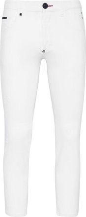 Philipp Plein Homme, Jeans, Blanc, Taille: W34 Jeans en denim coupe skinny