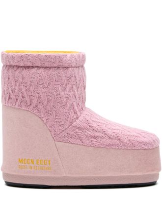 Moon Boot x Guest In Residence bottines Icon en maille sans lacets - Rose