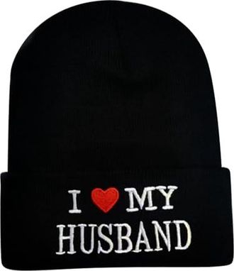 Generic Bonnet Femme Hiver Bonnet Femme Chapeau Femme Hiver Confortable Classique - Broderie Gothique Lettres, Couple Hiver, Mode Et Chaleur, Id&eacute;al Cadeau Rom