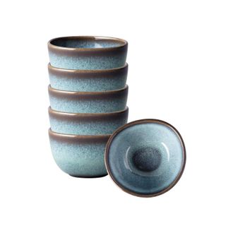 like. by Villeroy & Boch Villeroy & Boch like. by Lave Glac&eacute; Dipsch&auml;lchen 6er Set, 140 ml, Schale f&uuml;r Dips & Snacks, 10x10x6 cm, Steingut, T&uuml;rkis